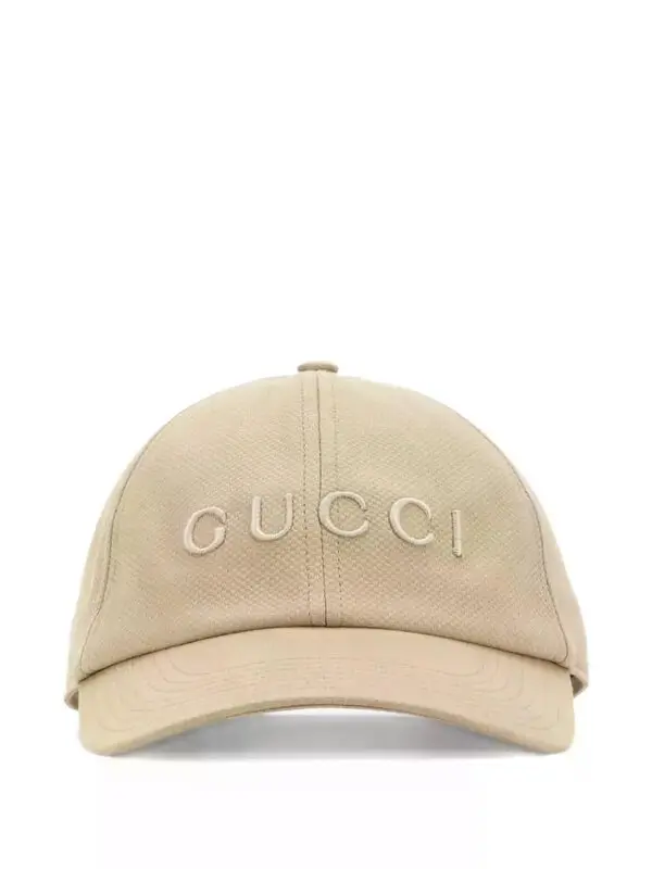 Gucci Logo-embroidered Baseball Cap - Neutrals
