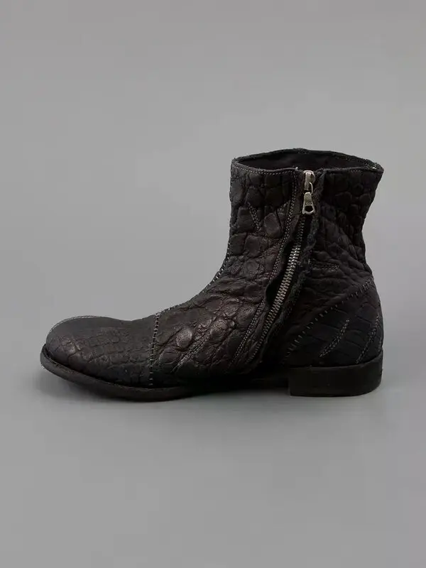 Premiata Textured Leather Boots