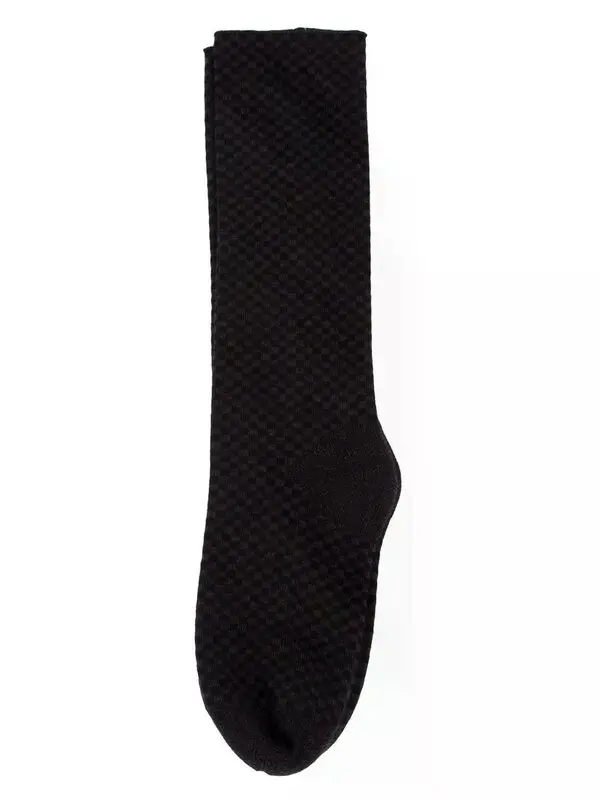 HAIDER ACKERMANN Knit Checkered Socks - Black