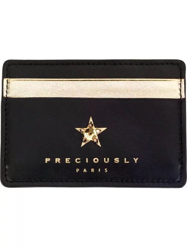 PRECIOUSLY Star Embellished Cardholder - Black