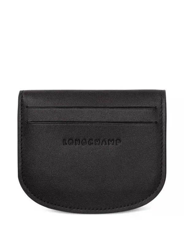 Longchamp Pliage Leather Cardholder - Black