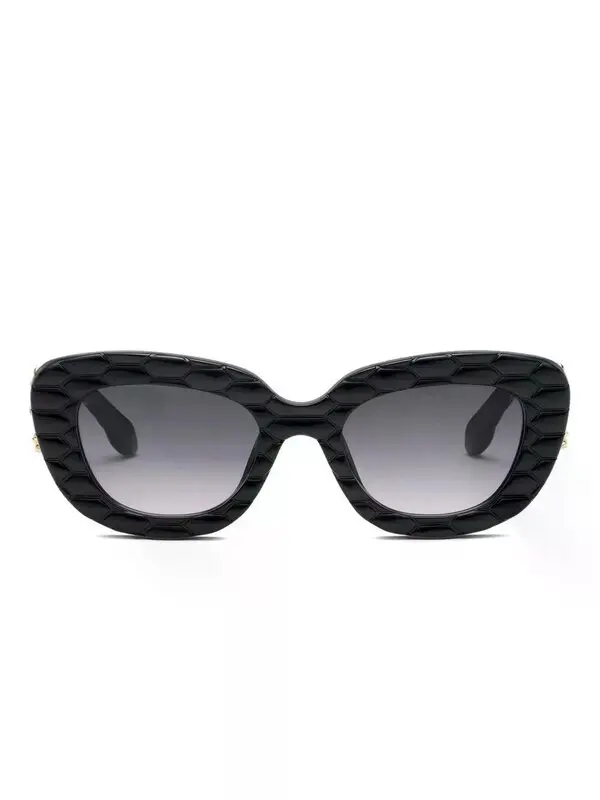 Roberto Cavalli Quilted Cat-eye Sunglasses - Black