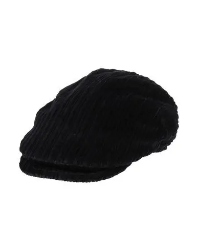 Borsalino Cotton Corduroy Flat Cap - Black