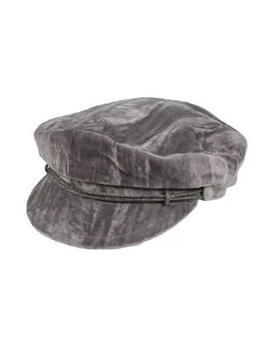 Borsalino Cotton Velvet Flat Cap - Grey