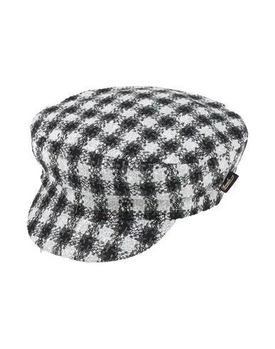 Borsalino Houndstooth Bouclé Flat Cap