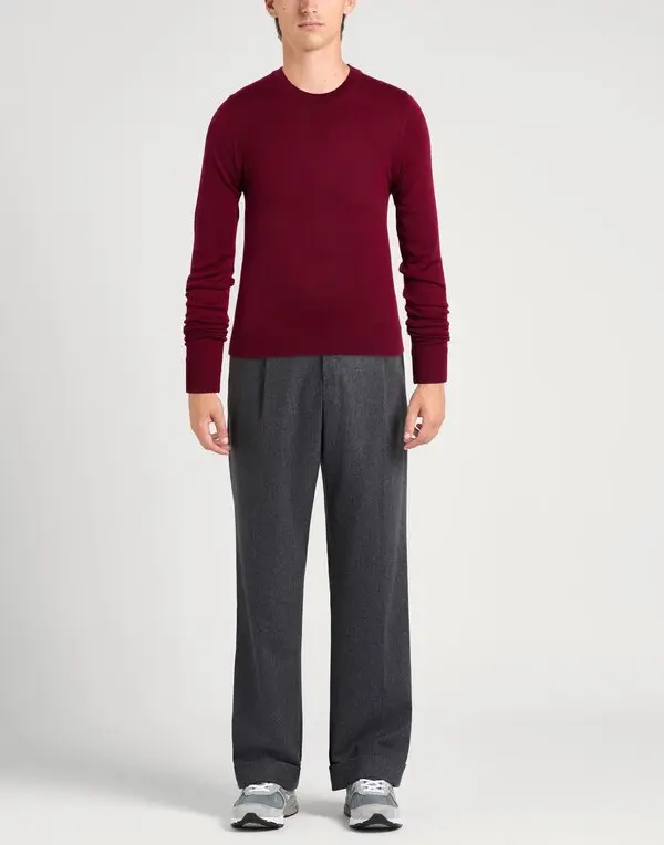 Alpha Studio Sweater In Military Merino Wool - Red