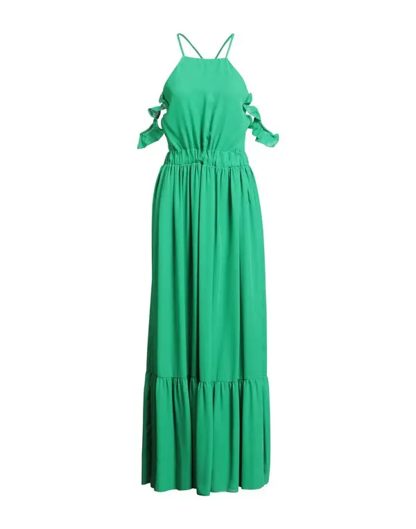 Rebel Queen By Liu Jo Maxi Flared Dress In Green - 84% Off | Editorialist