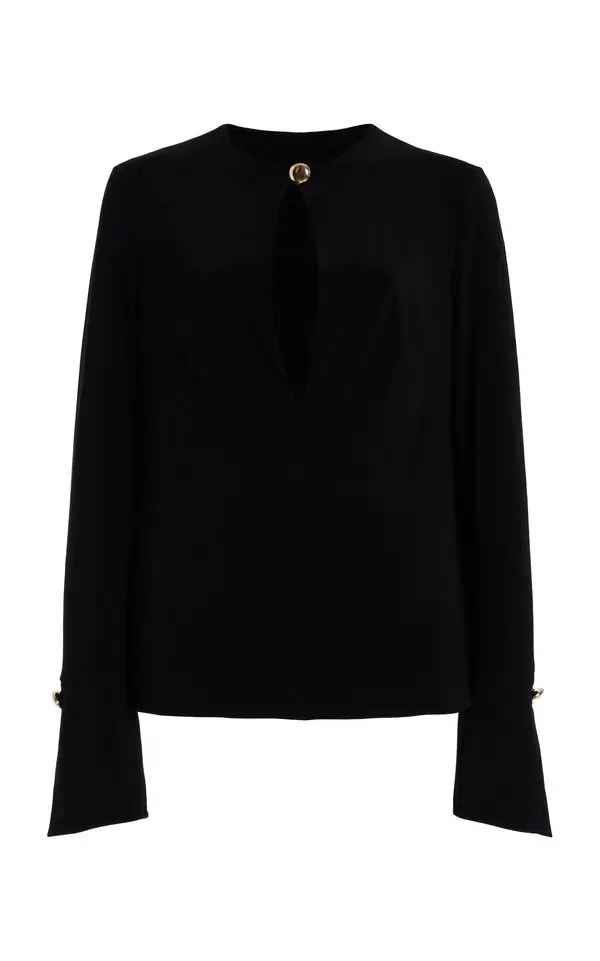 Brandon Maxwell Marla Jersey Tunic Top