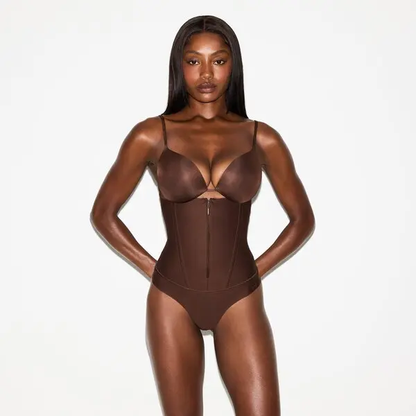 SKIMS Body Core Sculpt Waist Cincher Thong - Cocoa