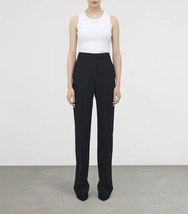 Alexander McQueen - Wool Straight Leg Tailored Trousers