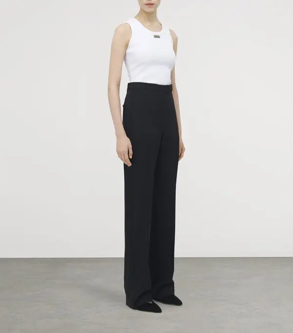 Alexander McQueen - Wool Straight Leg Tailored Trousers