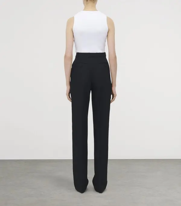 Alexander McQueen - Wool Straight Leg Tailored Trousers