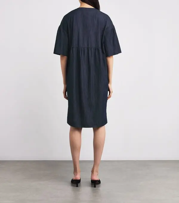Max Mara Embellished Denim Maxi Dress