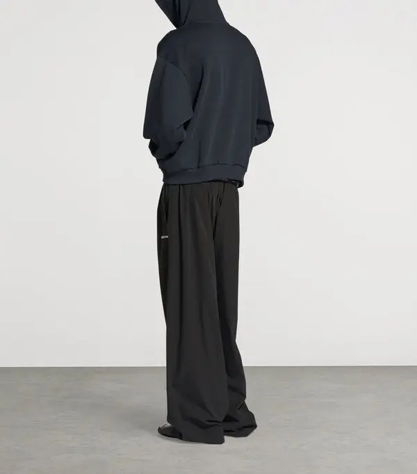 Balenciaga Cotton Logo Hoodie - Black