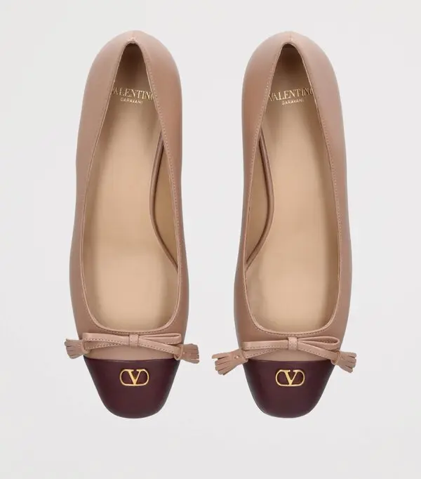 Valentino Garavani Valet Du Roi Leather Ballet Flats