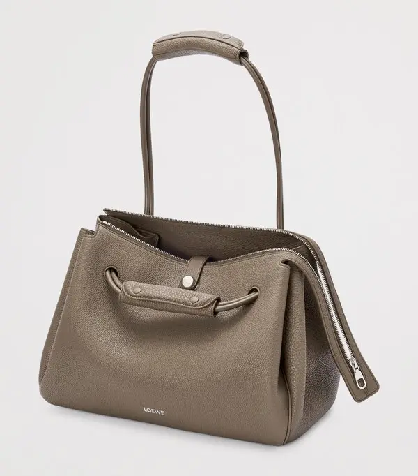 Loewe Grained Leather Madrid Shoulder Bag - Brown