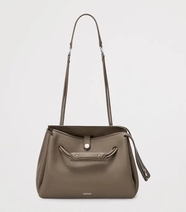 Loewe Grained Leather Madrid Shoulder Bag - Brown