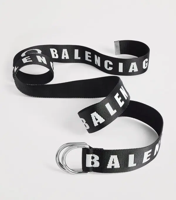 Balenciaga Logo Jacquard D-buckle Belt