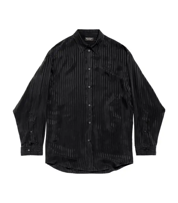 Balenciaga Cupro Stripe Fluid Shirt