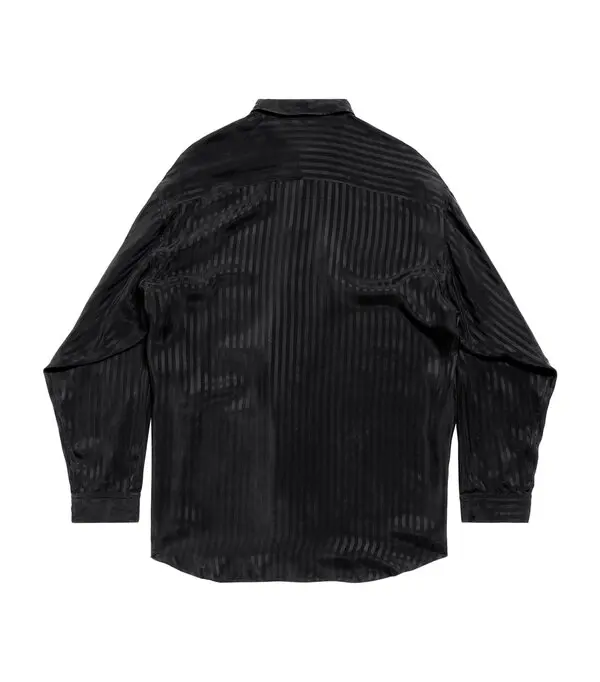 Balenciaga Cupro Stripe Fluid Shirt