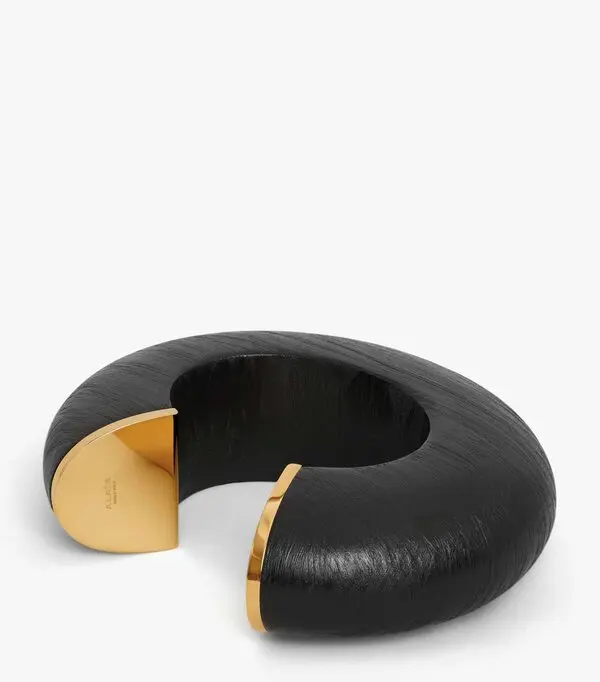 Alaïa Wood And Brass Bumper Cuff - Brown