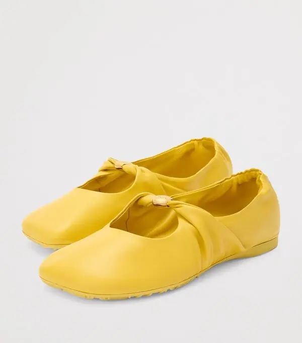Loewe Lambskin Ballet Flats - Yellow