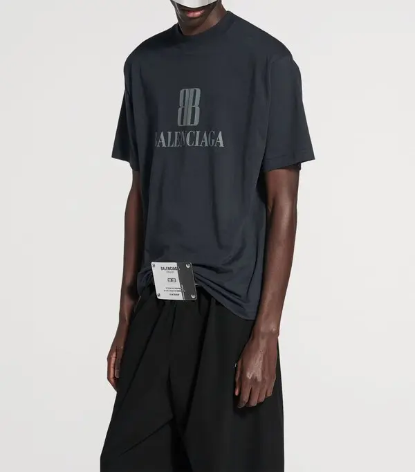 Balenciaga Oversized Cotton Logo T-shirt
