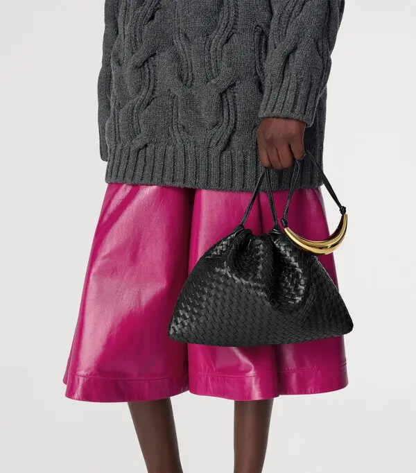 Bottega Veneta Calfskin Intreccio Dustbag Shoulder Bag
