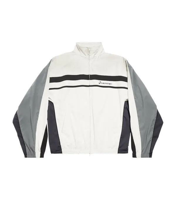 Balenciaga Logo Loop Sports Icon Track Jacket - White