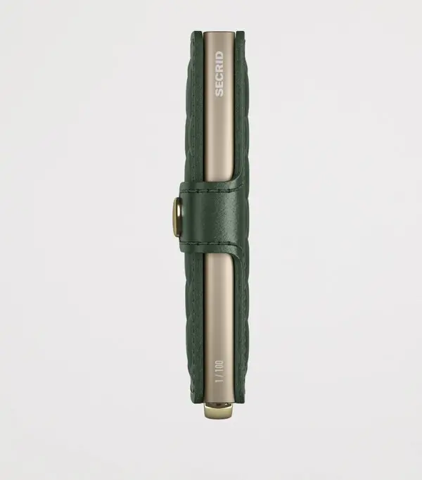 SECRID Premium Leather Embossed Diamond Miniwallet - Green