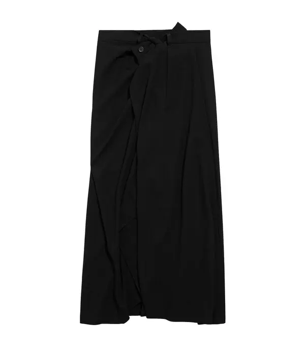 Balenciaga Draped Tailored Wrap Skirt