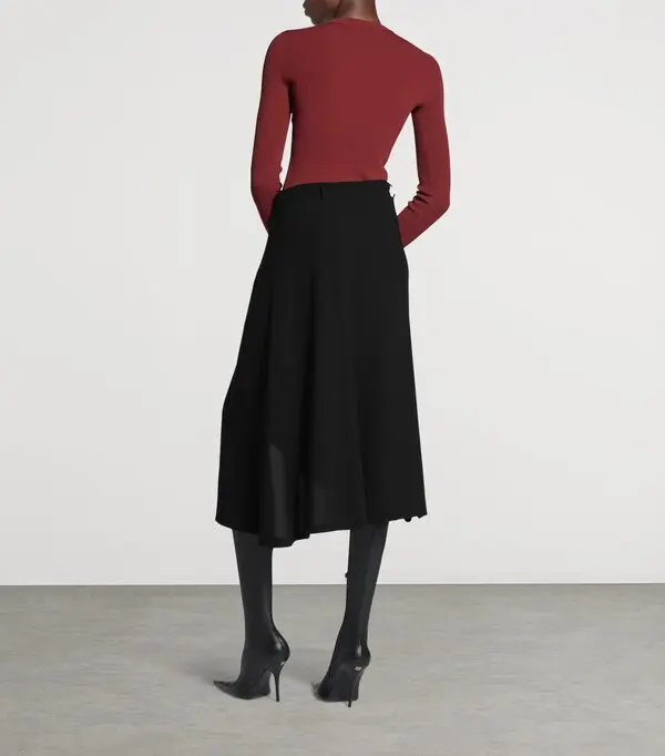 Balenciaga Draped Tailored Wrap Skirt