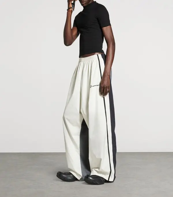 Balenciaga Logo Loop Sports Icon Track Pants - White | Editorialist
