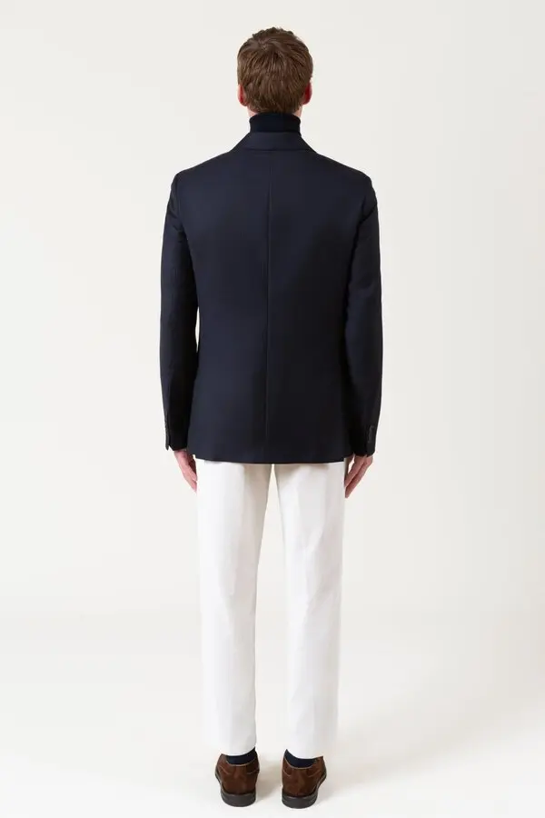 AUTORE Connery Wool Jacket - Blue Navy