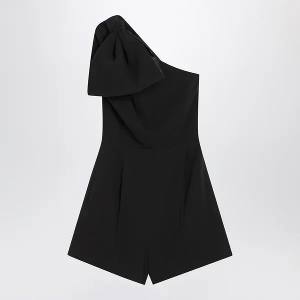 Max Mara One Shoulder Short Jumpsuit - Black