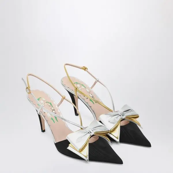 Valentino Garavani Slingback Décolleté Pumps With Bow - Black
