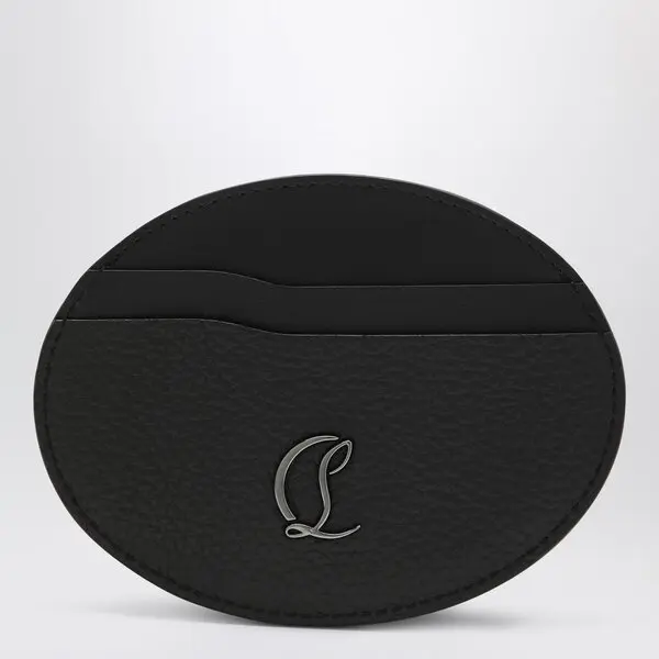 CHRISTIAN LOUBOUTIN Mooncrest Circular Card Holder - Black