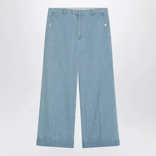 Valentino Garavani Wide Leg Jeans With Cuff