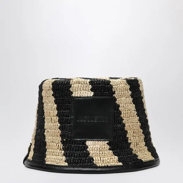 Jacquemus Le Bob Soli Striped Raffia Bucket Hat - Multicolor