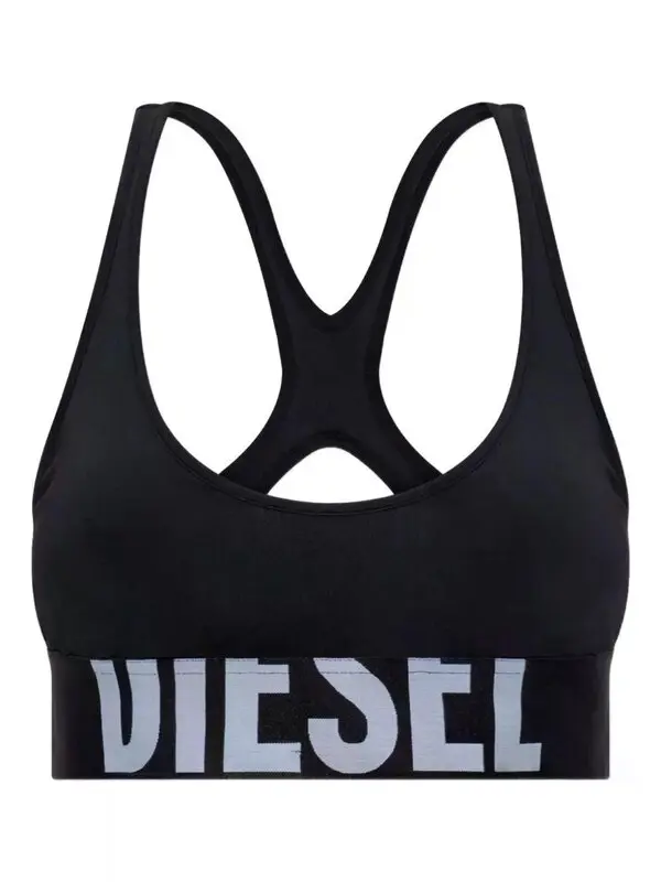 DIESEL Allison-d-pop Logo-embellish Sports Bra - Black