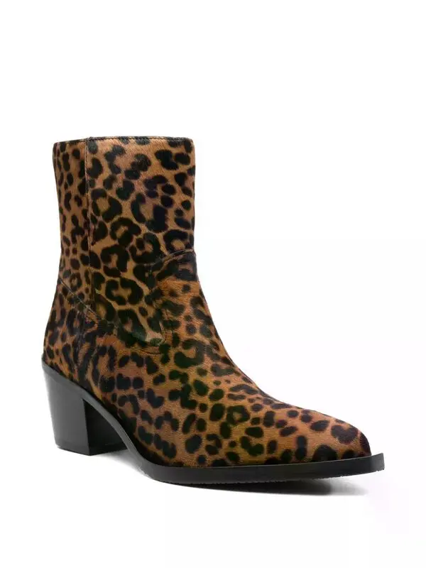 STUART WEITZMAN 60mm Leopard-print Ankle Boots