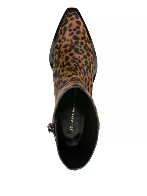 STUART WEITZMAN 60mm Leopard-print Ankle Boots