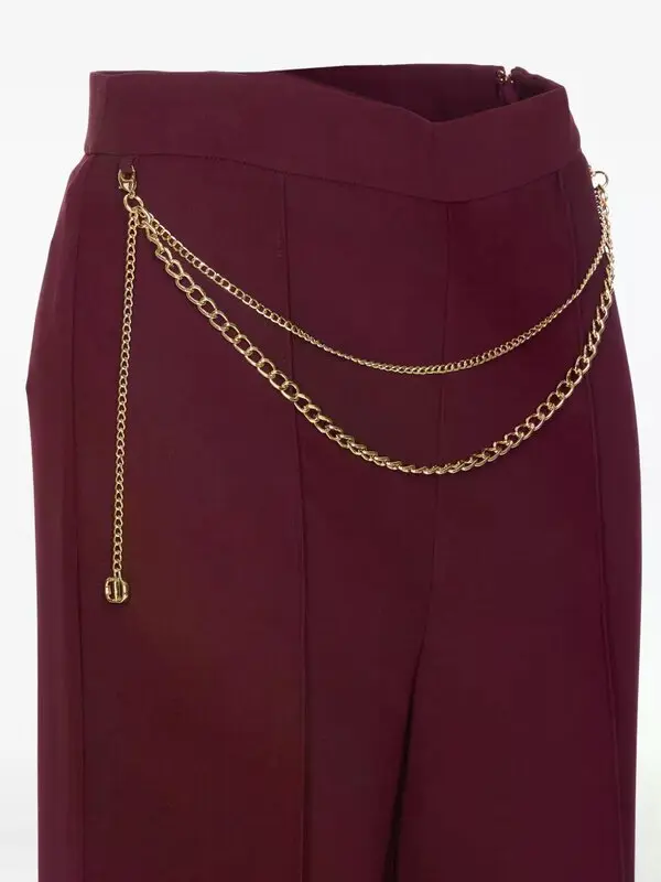 TWINSET Chain-embellished Trousers - Red