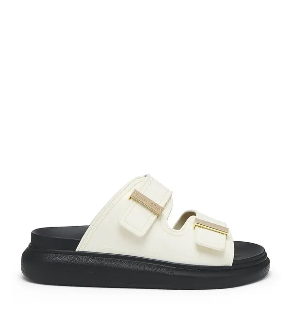 Alexander McQueen Rubber Hybrid Slides - Nude