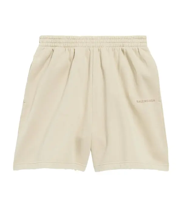 Balenciaga Cotton Logo Shorts
