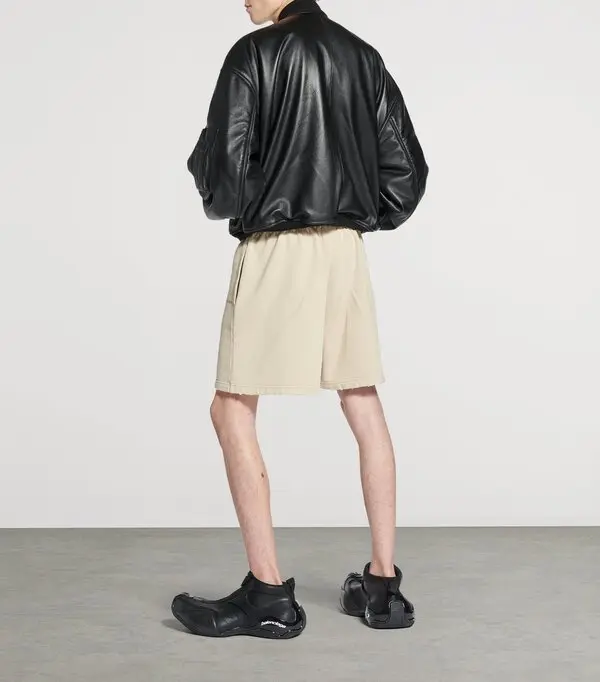 Balenciaga Cotton Logo Shorts