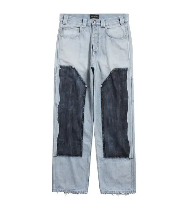 Balenciaga Ripped-off Wide-leg Jeans