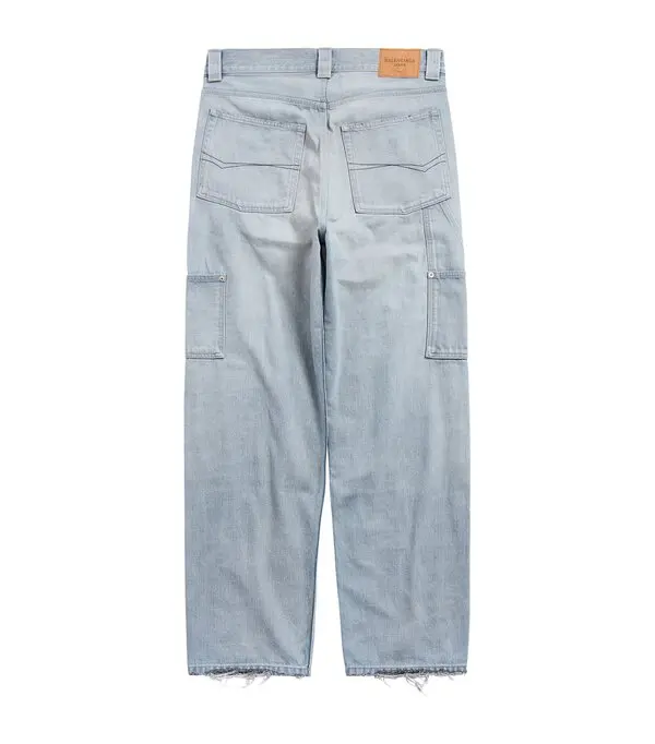 Balenciaga Ripped-off Wide-leg Jeans