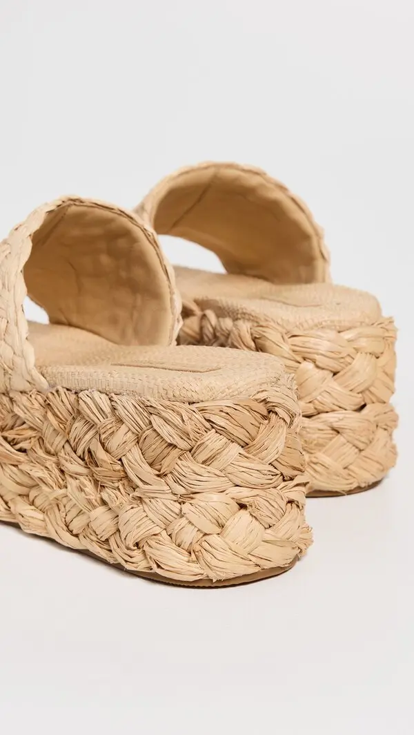 LOEFFLER RANDALL Aaron Platform Raffia Mules