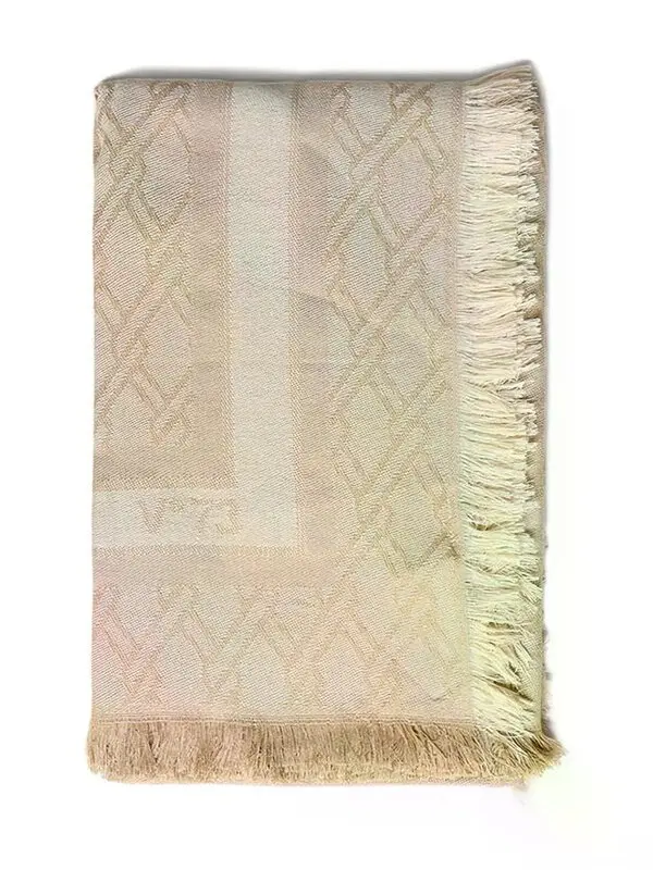 V°73 Jacquard Fringed Scarf - Neutrals